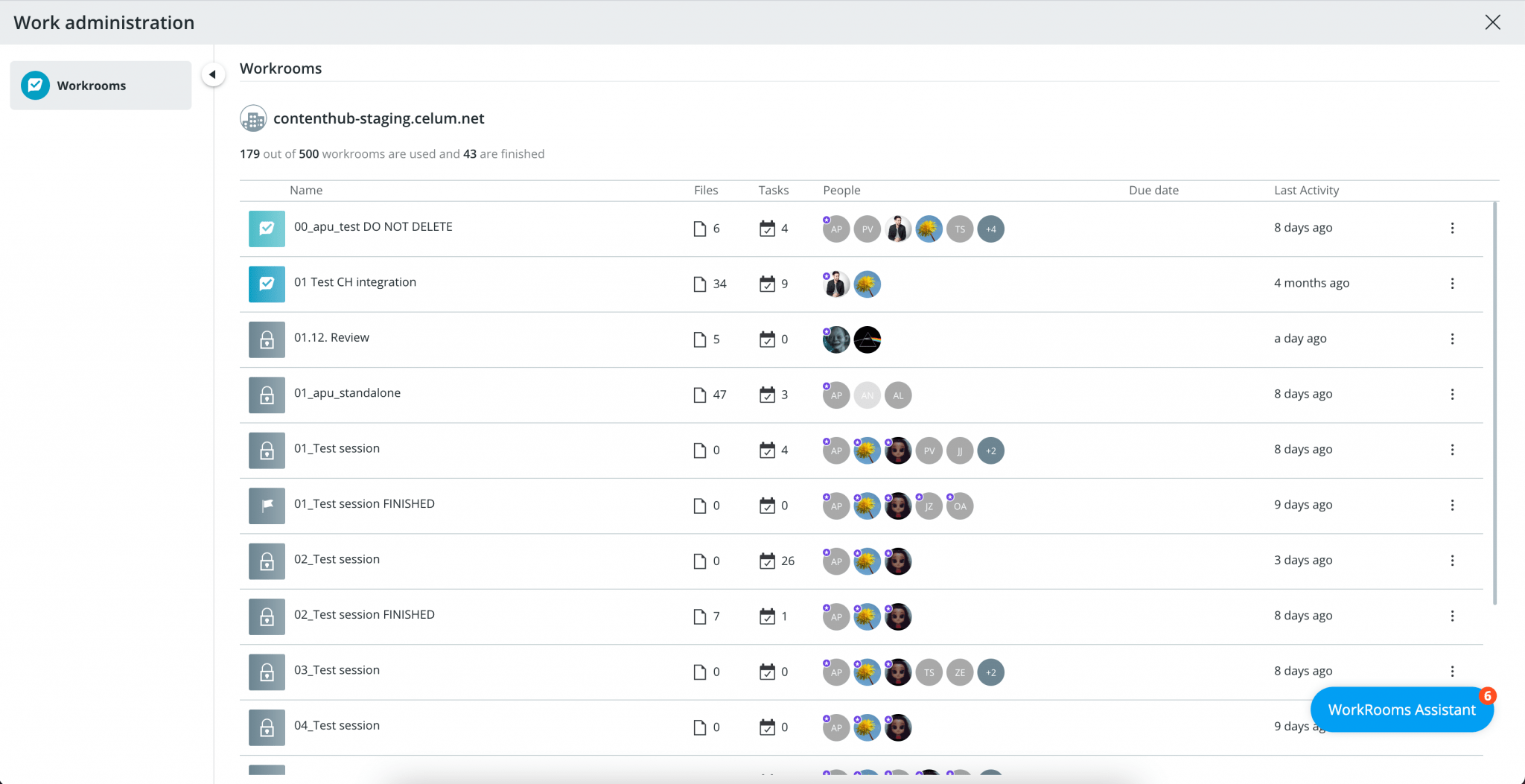 New cockpit for WorkRooms